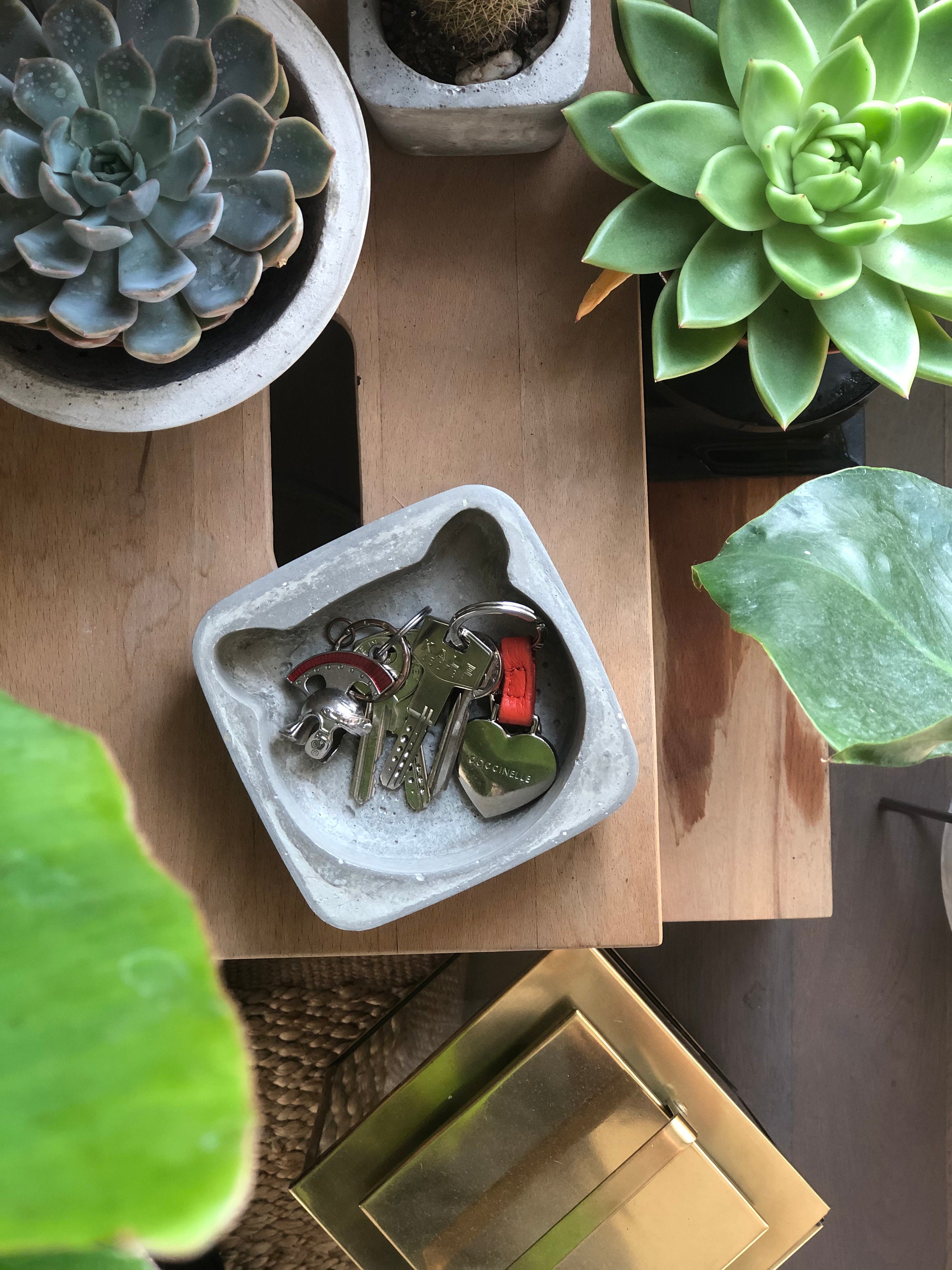 Concrete Cat Shaped Tray Concrete Jewelry Box Concrete Key - Etsy