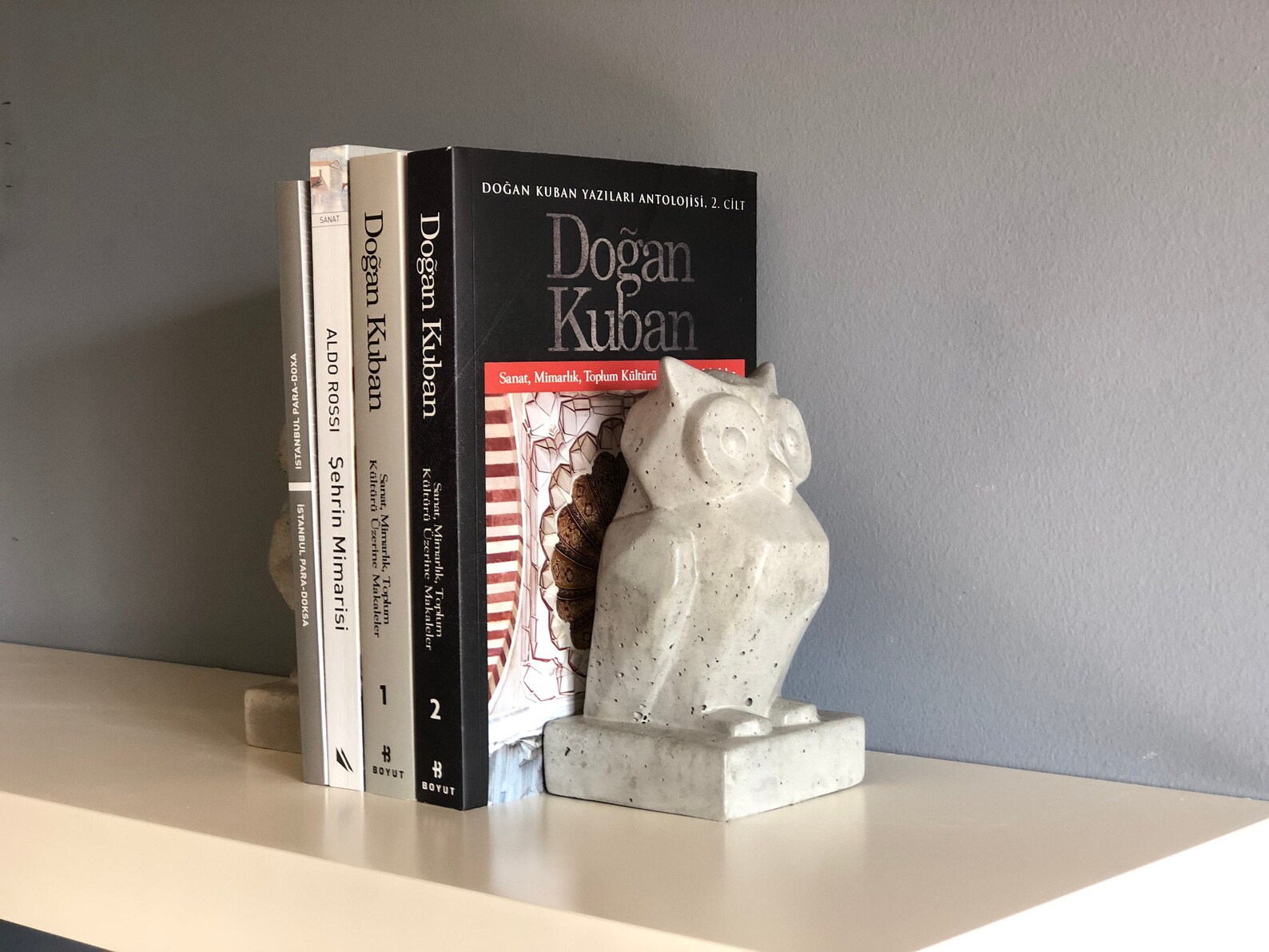 Concrete Owl Bookend Modern Cement Bookends Concrete | Etsy