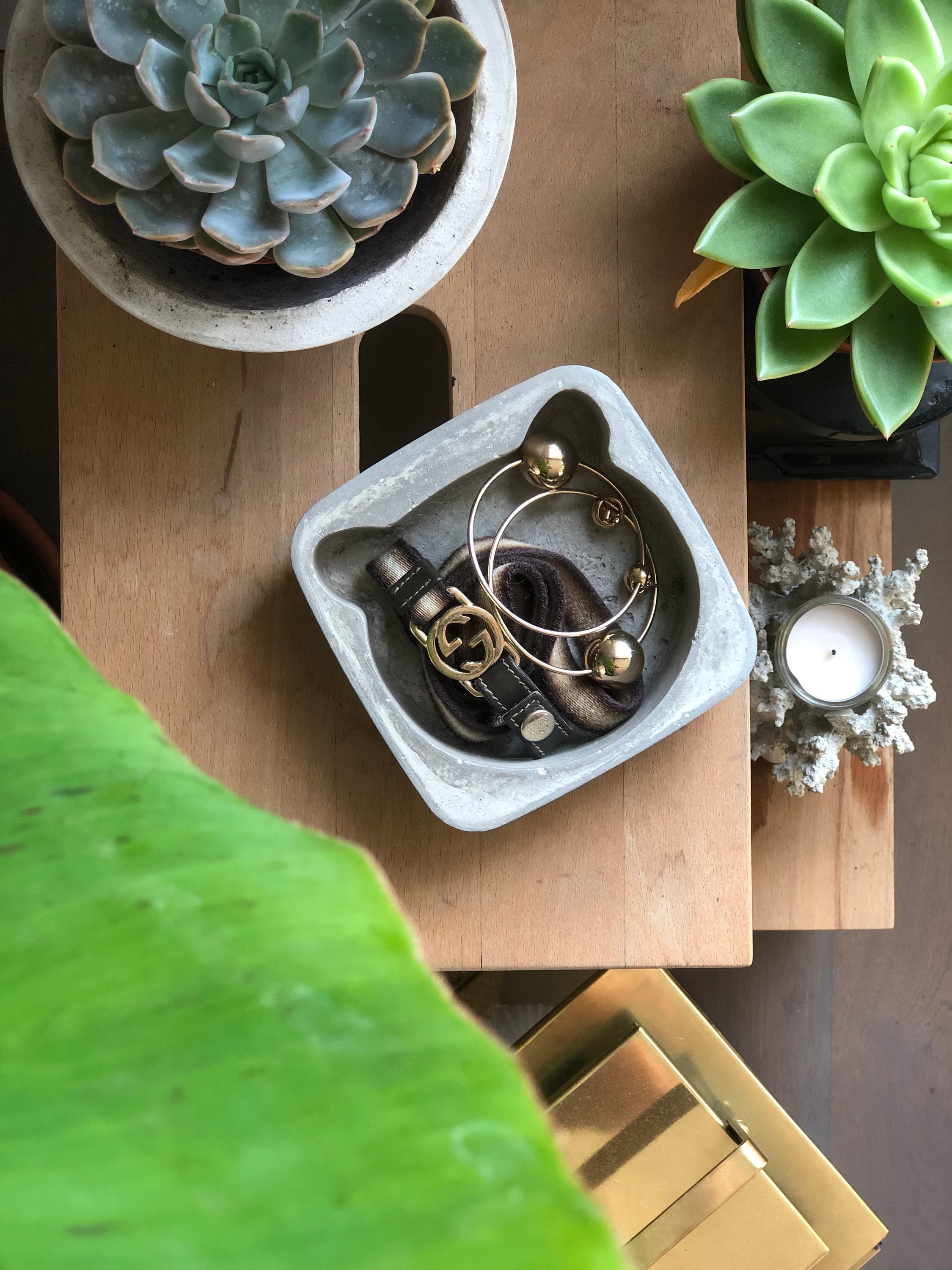 Concrete Cat Shaped Tray Concrete Jewelry Box Concrete Key - Etsy