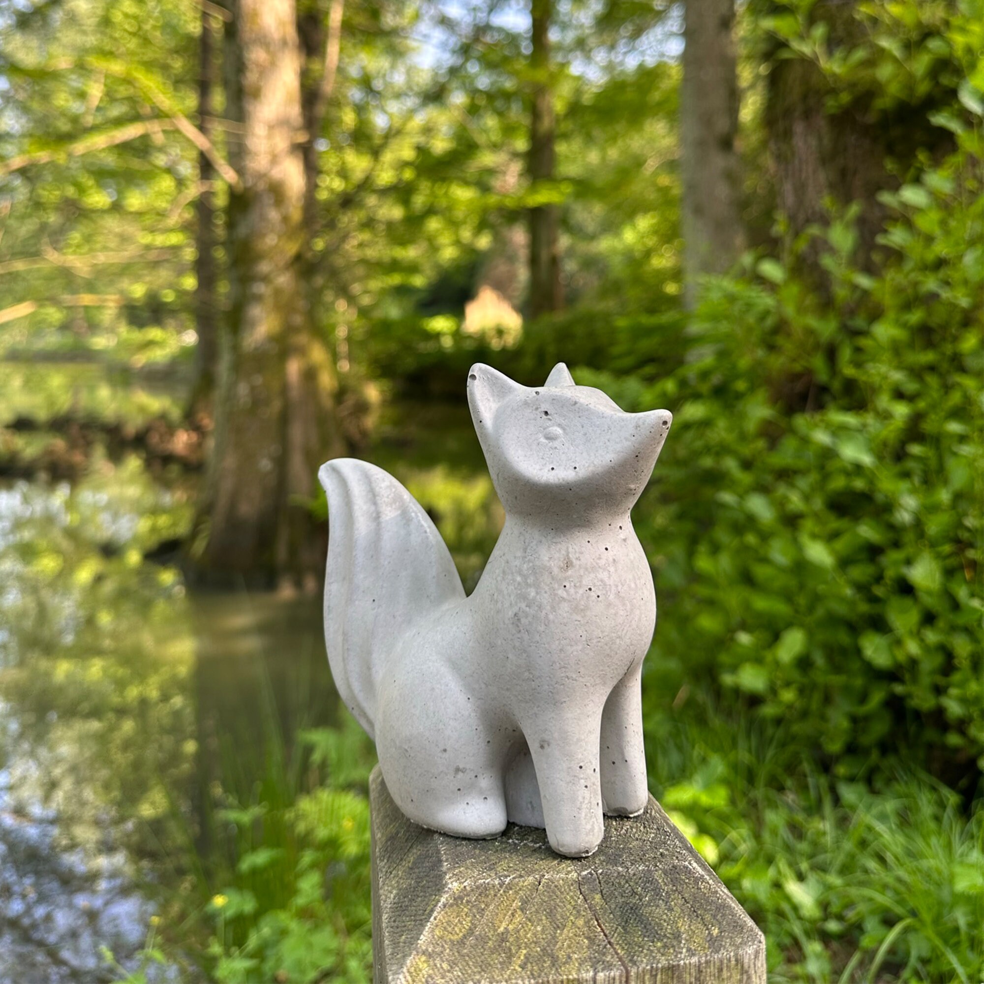 Concrete Fox Sculpture Kitsune Fox Japanese Garden Statue - Etsy Canada