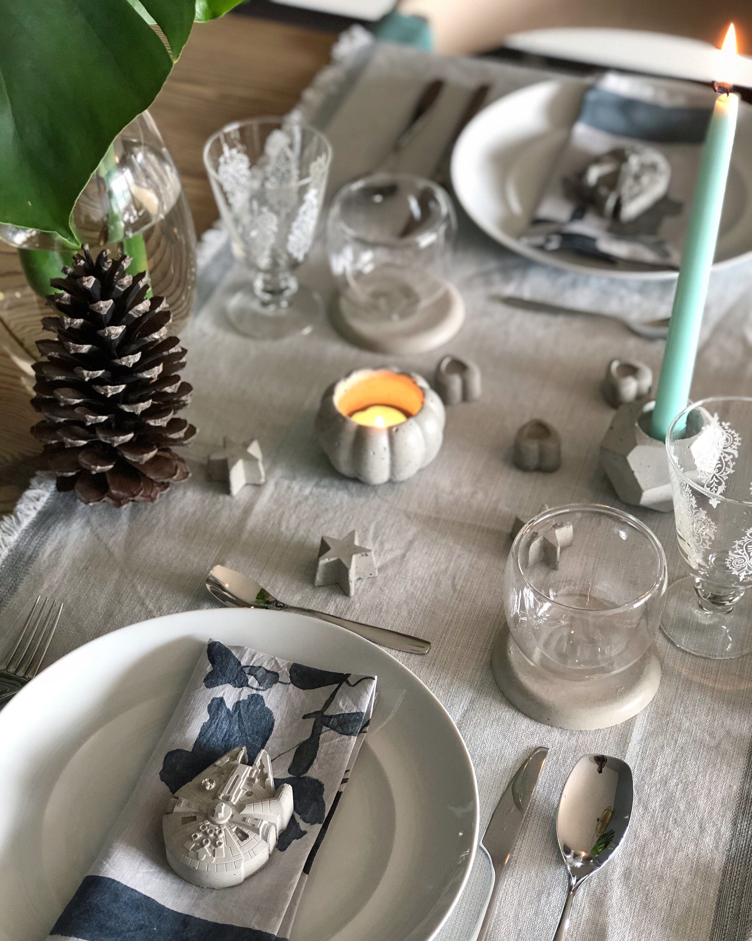 Concrete Millennium Falcon Napkin Holder Geek Decor Star - Etsy