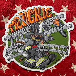 Fire Rescue Sticker: Firefighter Ladder Truck Company Decal - Truckie ...