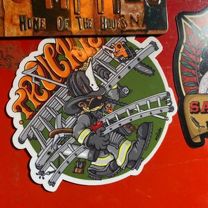 Fire Rescue Sticker: Firefighter Ladder Truck Company Decal - Truckie ...