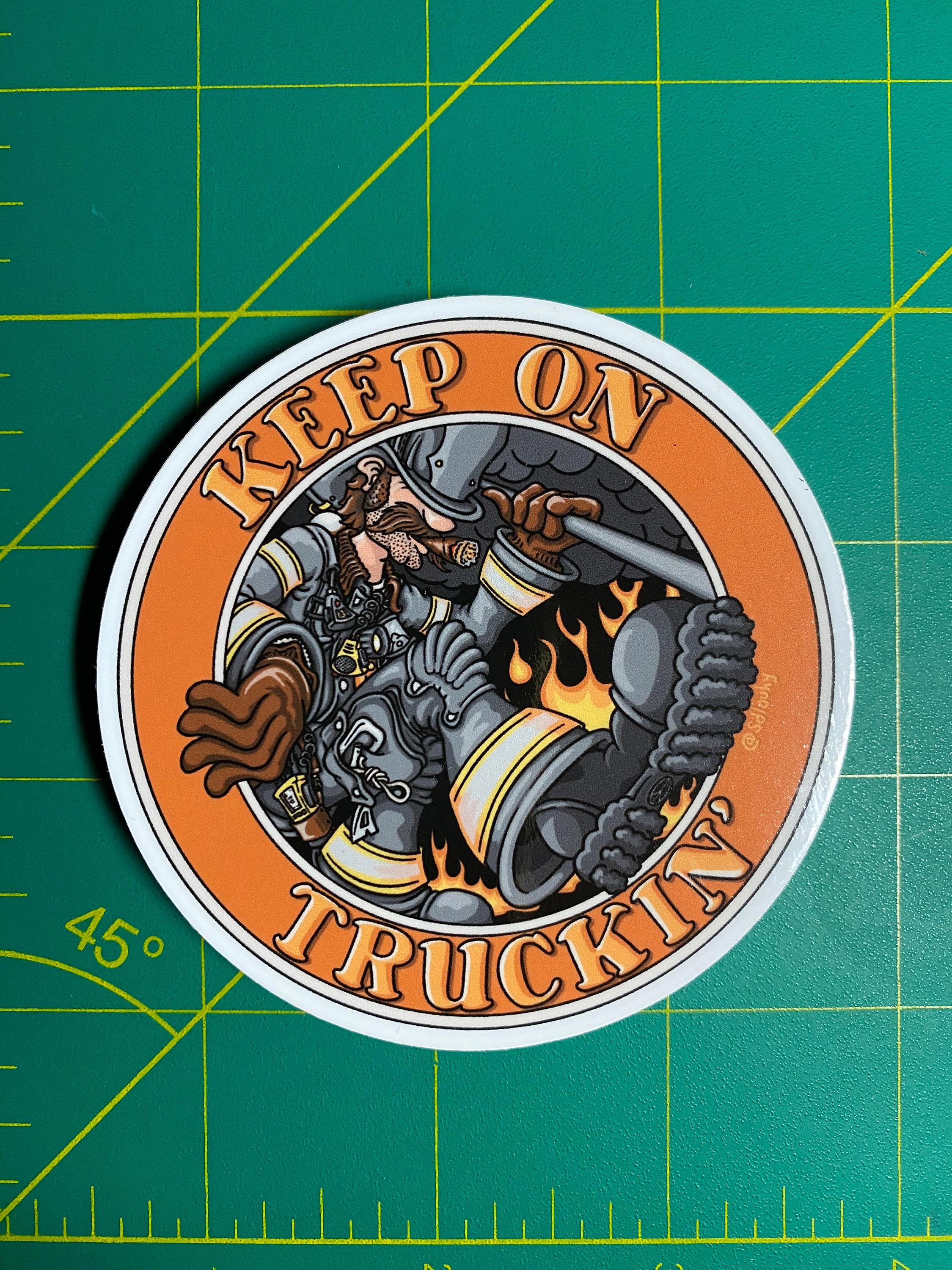 Fire Rescue Sticker: Firefighter Ladder Truck Company Decal - Keep on ...