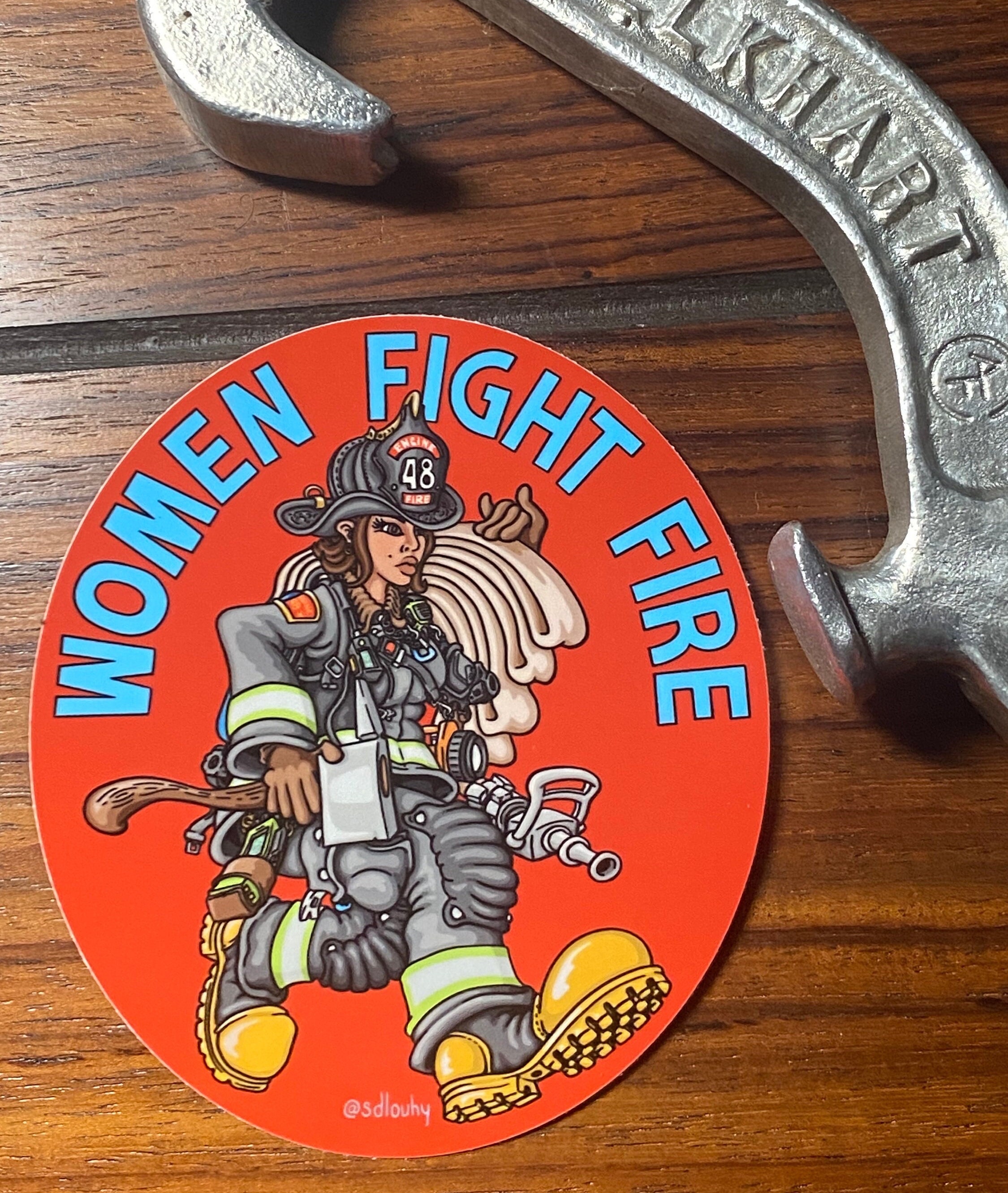 Women Fight Fire : Female Firefighter Sticker Engine Company Decal - Etsy