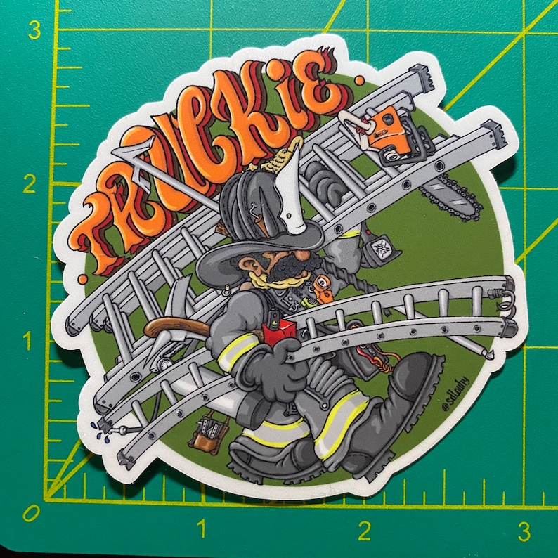 Fire Rescue Sticker: Firefighter Ladder Truck Company Decal - Truckie ...