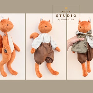 Squirrel Doll Sewing Pattern With Dress, Corset, Shirt, Pants, and ...