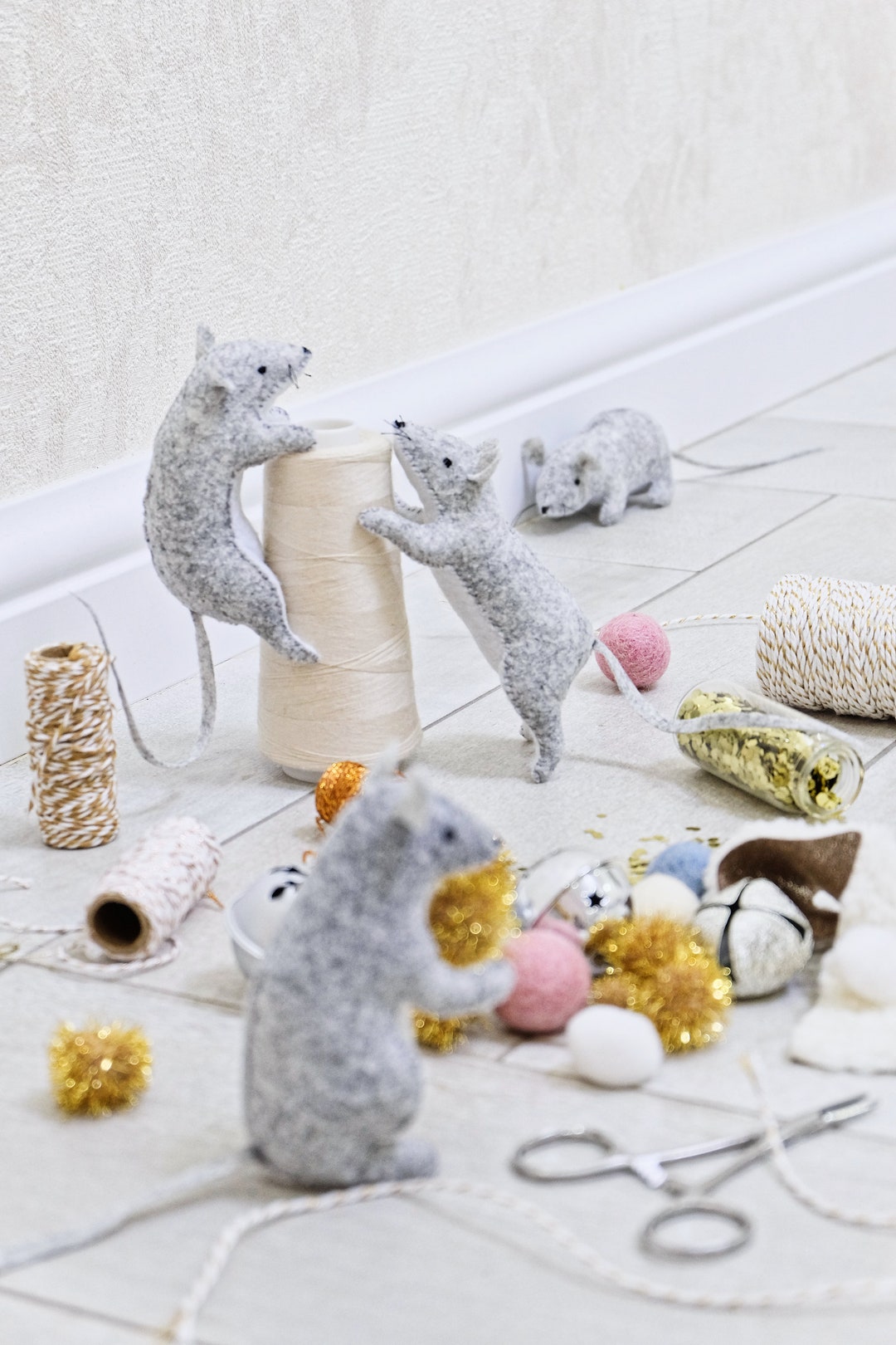 Felt Mice - Patterns and Instructions - Etsy
