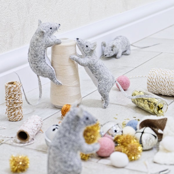 Felt Mice - Etsy