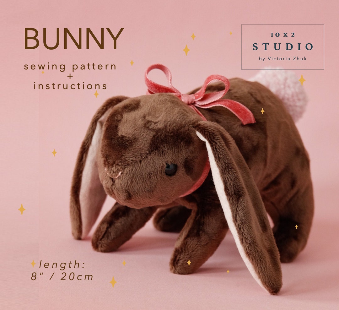 Plush Bunny Sewing Pattern With Instructions. Digital Download PDF. - Etsy
