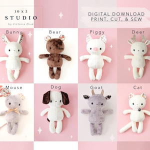 8 Plushies Sewing Pattern With Instructions - Etsy
