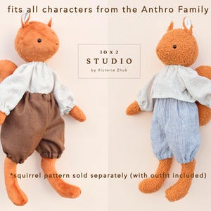 Pants and Shirt Sewing Patterns PDF for Anthro Family Animals - Etsy