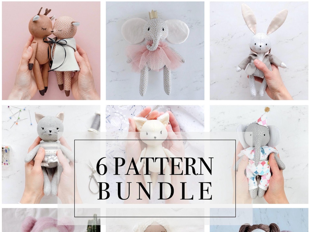6 Pattern Bundle. 7” (18 Cm) - Etsy