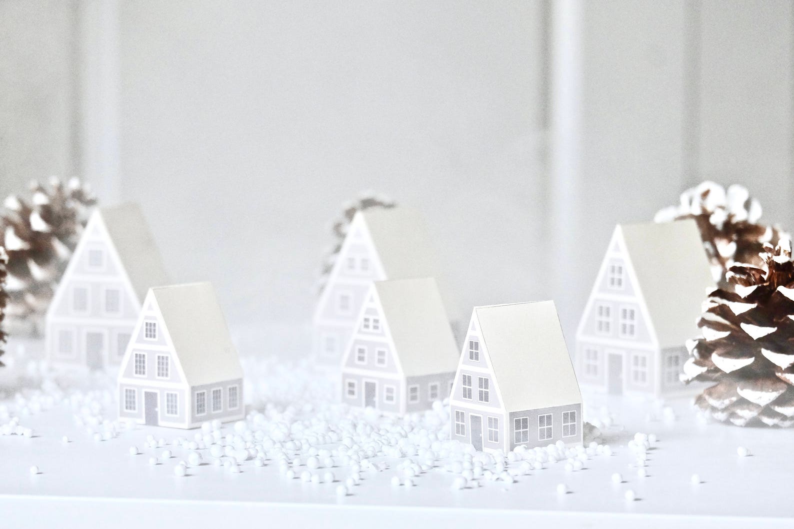 Printable Paper Snow Cabins. - Etsy