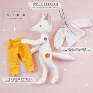 4 Sewing Pattern Bundle. Deer, Hare, Fox, Wolf, With Clothes. - Etsy