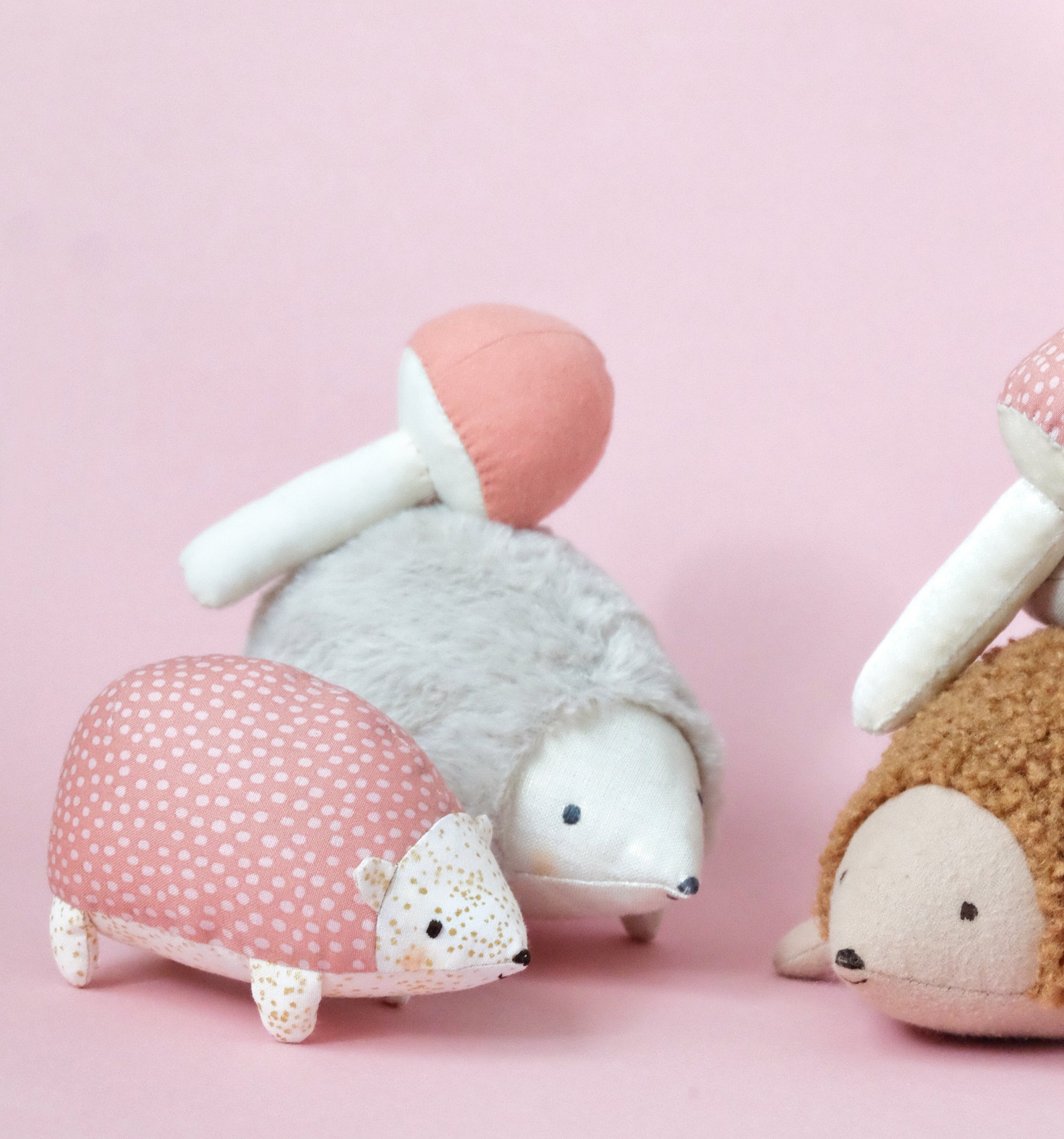 Hedgehogs and Mushrooms Sewing Patterns and Instructions PDF - Etsy