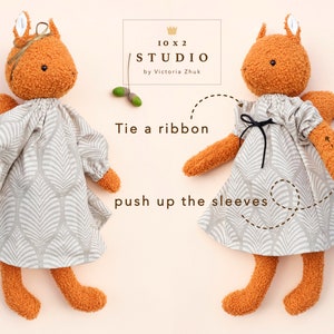 Squirrel Doll Sewing Pattern With Dress, Corset, Shirt, Pants, and ...