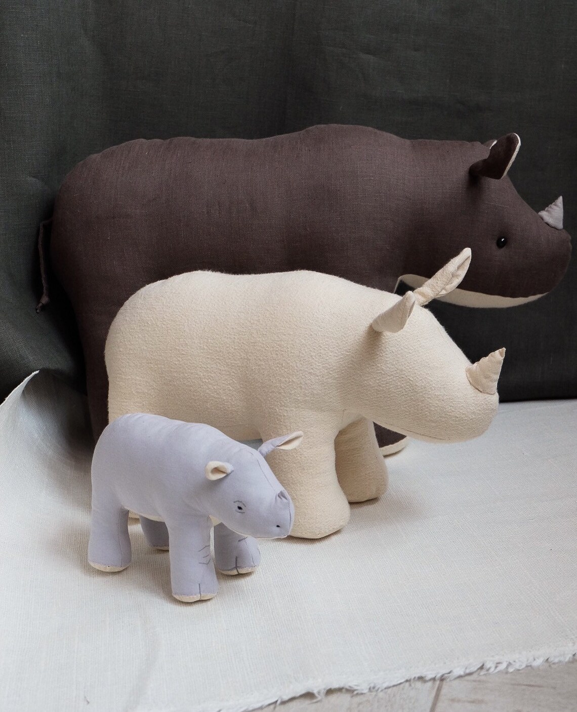 Rhino sewing pattern in 3 sizes with tutorial. | Etsy