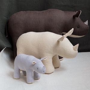 Rhino Sewing Pattern in 3 Sizes With Tutorial. - Etsy