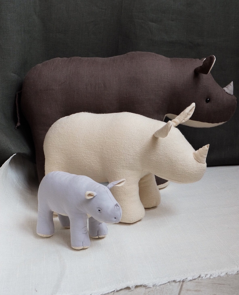 Rhino Sewing Pattern in 3 Sizes With Tutorial. - Etsy Australia