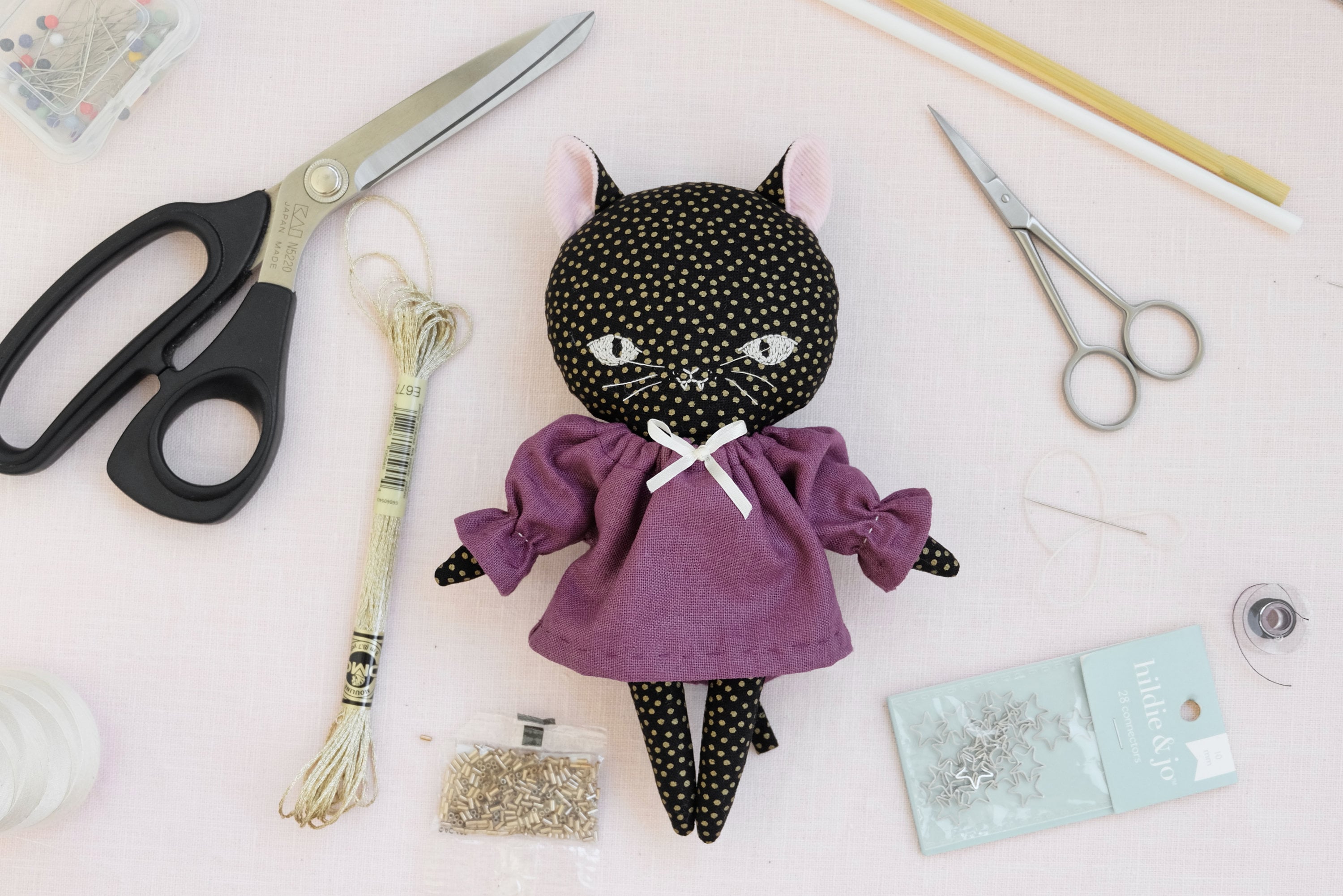 Sparkle the Cat with Dress Pattern and Detailed Instructions - Etsy