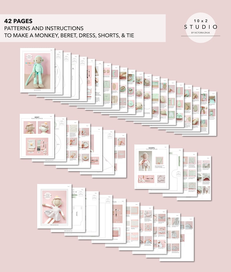 Monkey Sewing Pattern With Photo Instructions - Etsy