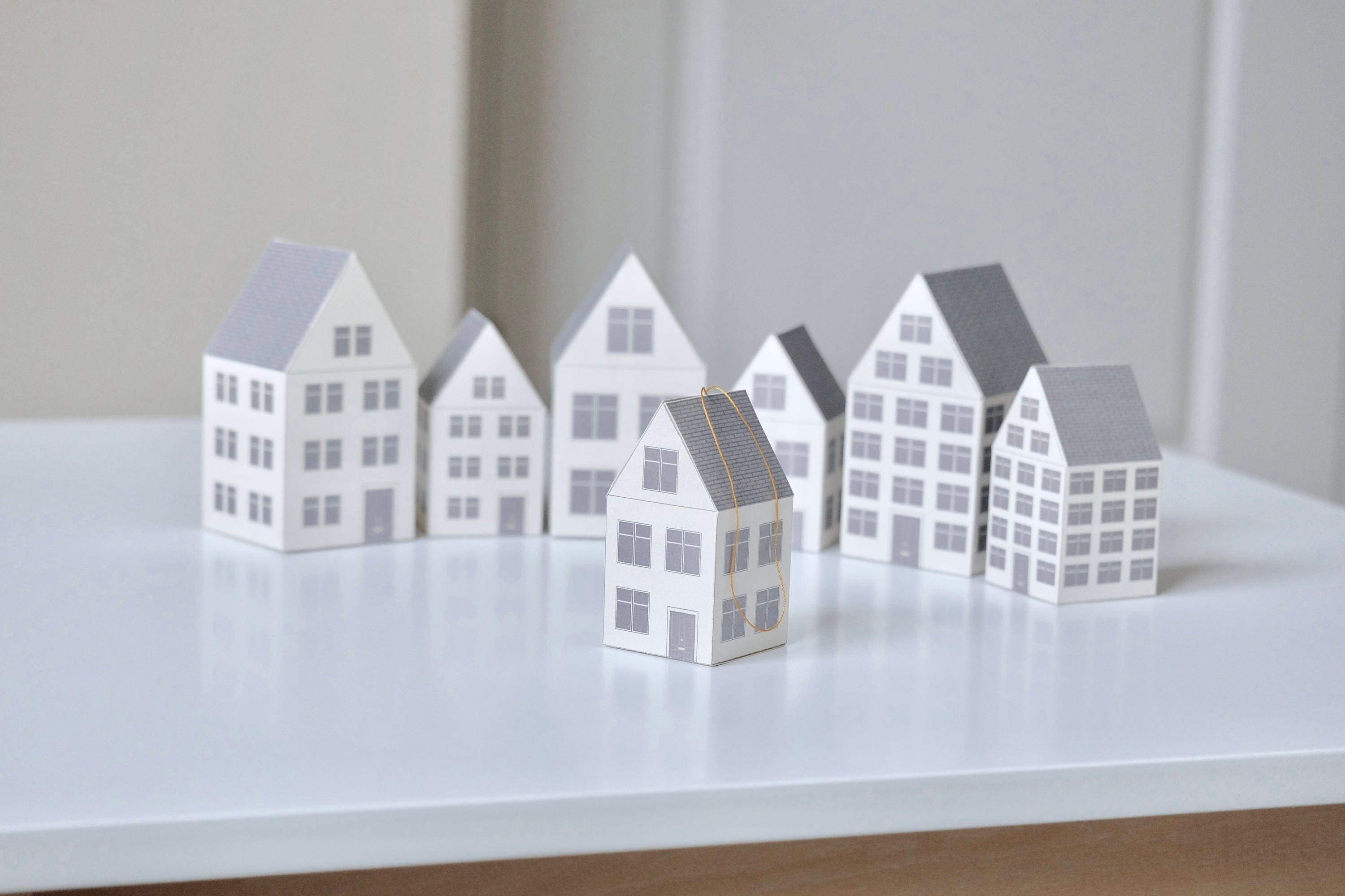 Printable Paper houses. | Etsy