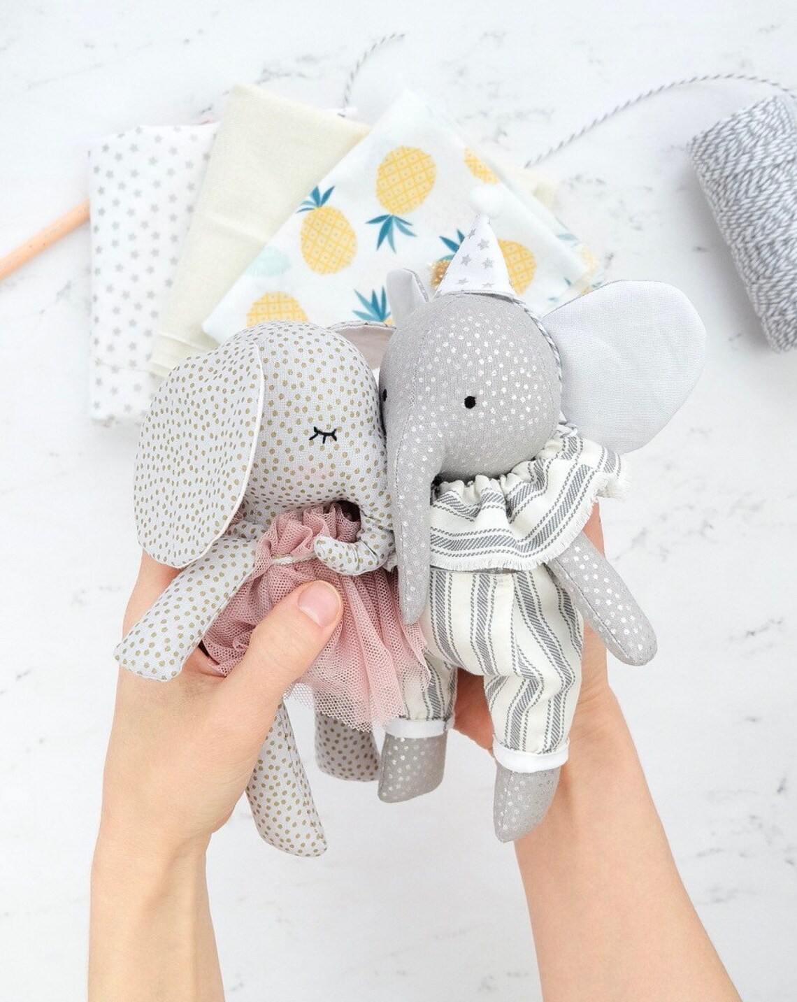 Elephant Pattern and Tutorial. 7 Tall 18 Cm With - Etsy