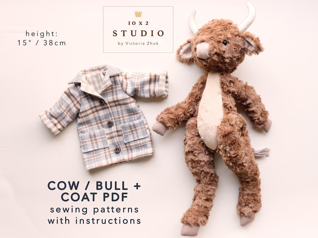Cow Bull in Coat Sewing Pattern PDF - Etsy