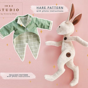 4 Sewing Pattern Bundle. Deer, Hare, Fox, Wolf, With Clothes. - Etsy