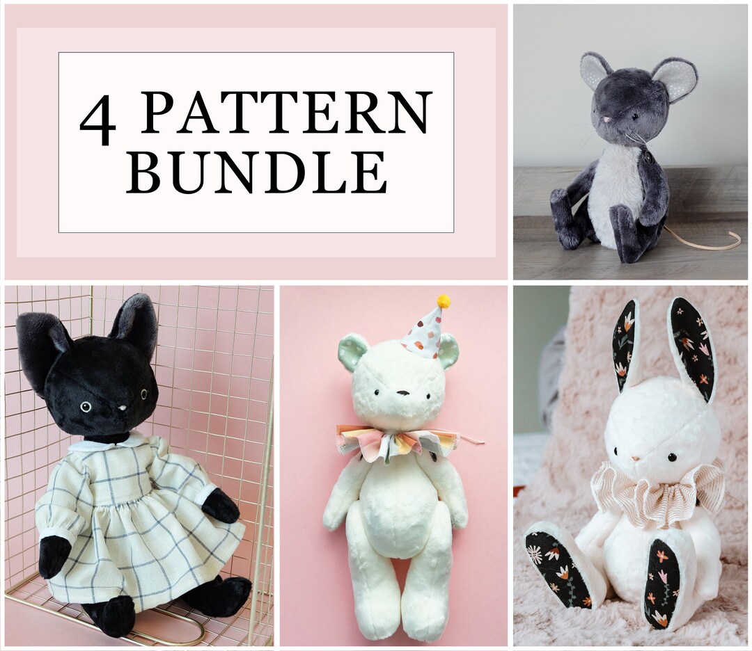Toy Sewing Pattern Bundle (4 Patterns) - Etsy