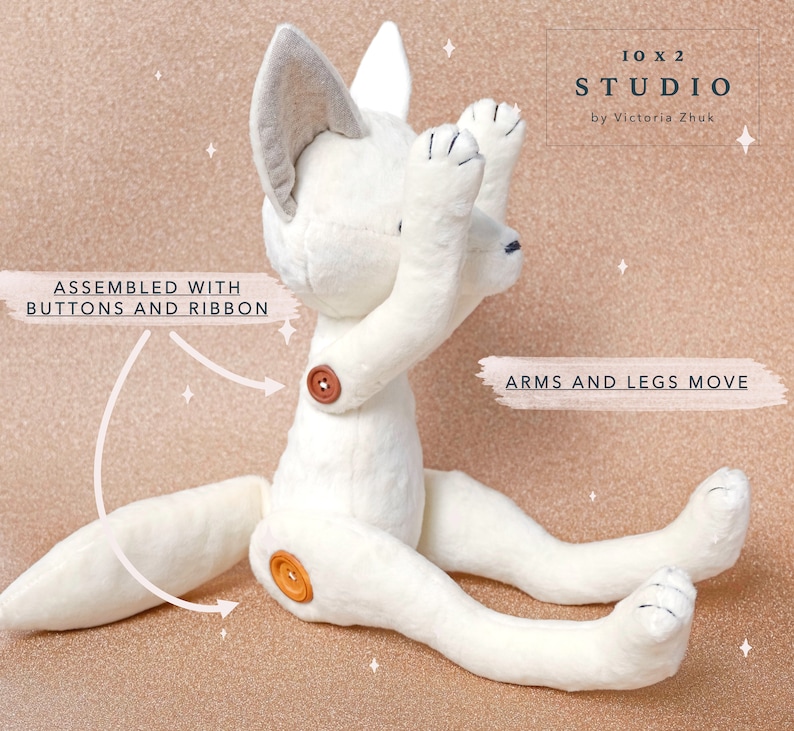 Wolf Plush Sewing Pattern and Photo Instructions - Etsy