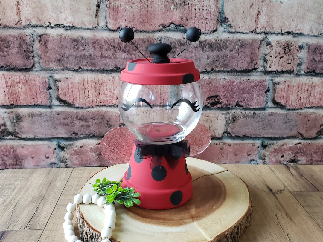Ladybug Candy Dish, Terra Cotta Pot Candy Dish, Lady Bug Decor - Etsy