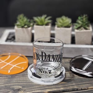 Set of 4 Sport Themed Resin Coasters Baseball Basketball Football ...