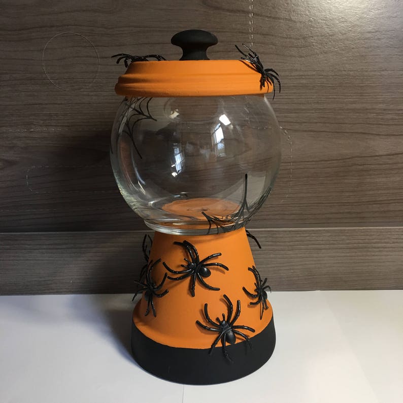 Spider Candy Dish Halloween Candy Dish Halloween decor Terra | Etsy