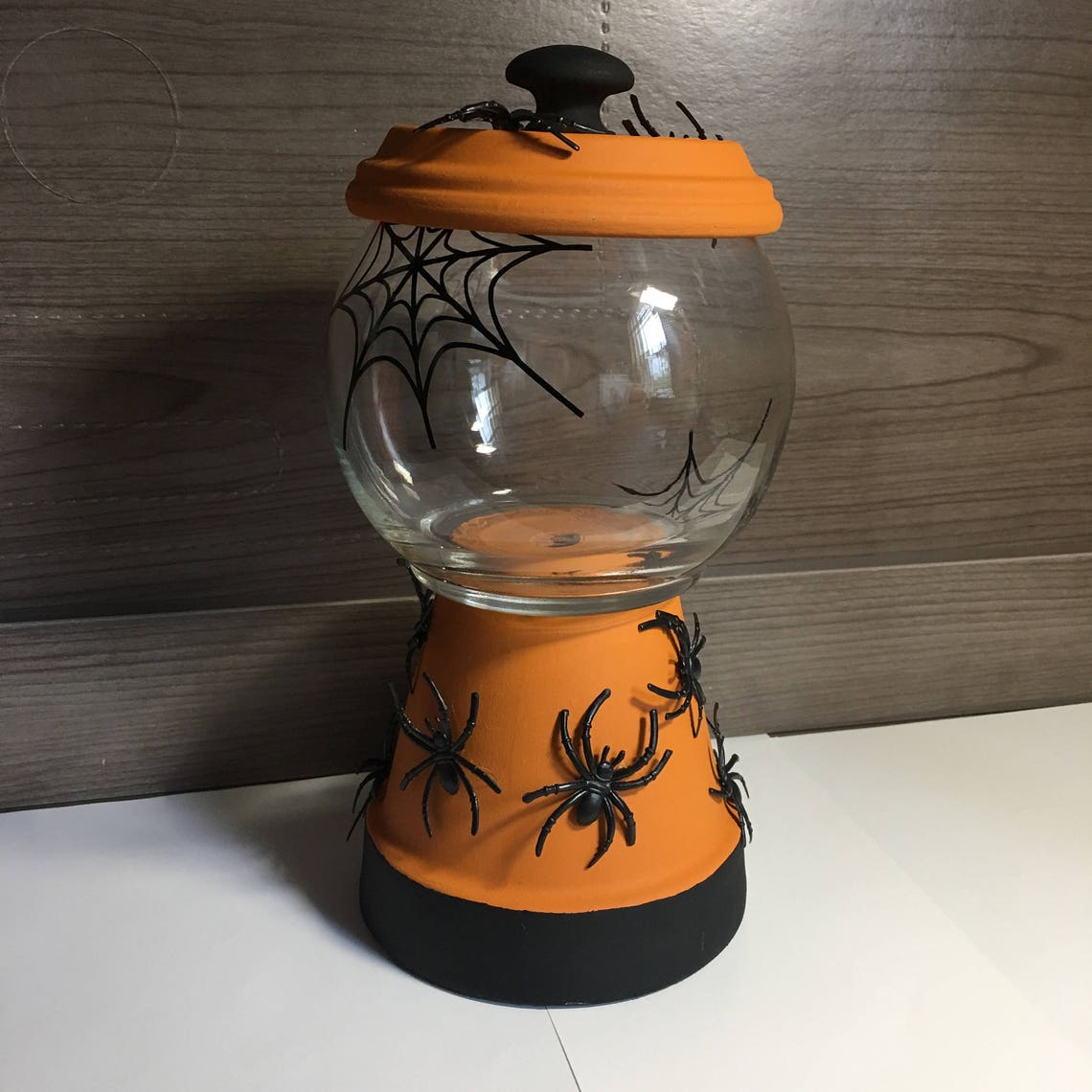 Spider Candy Dish Halloween Candy Dish Halloween Decor Terra - Etsy