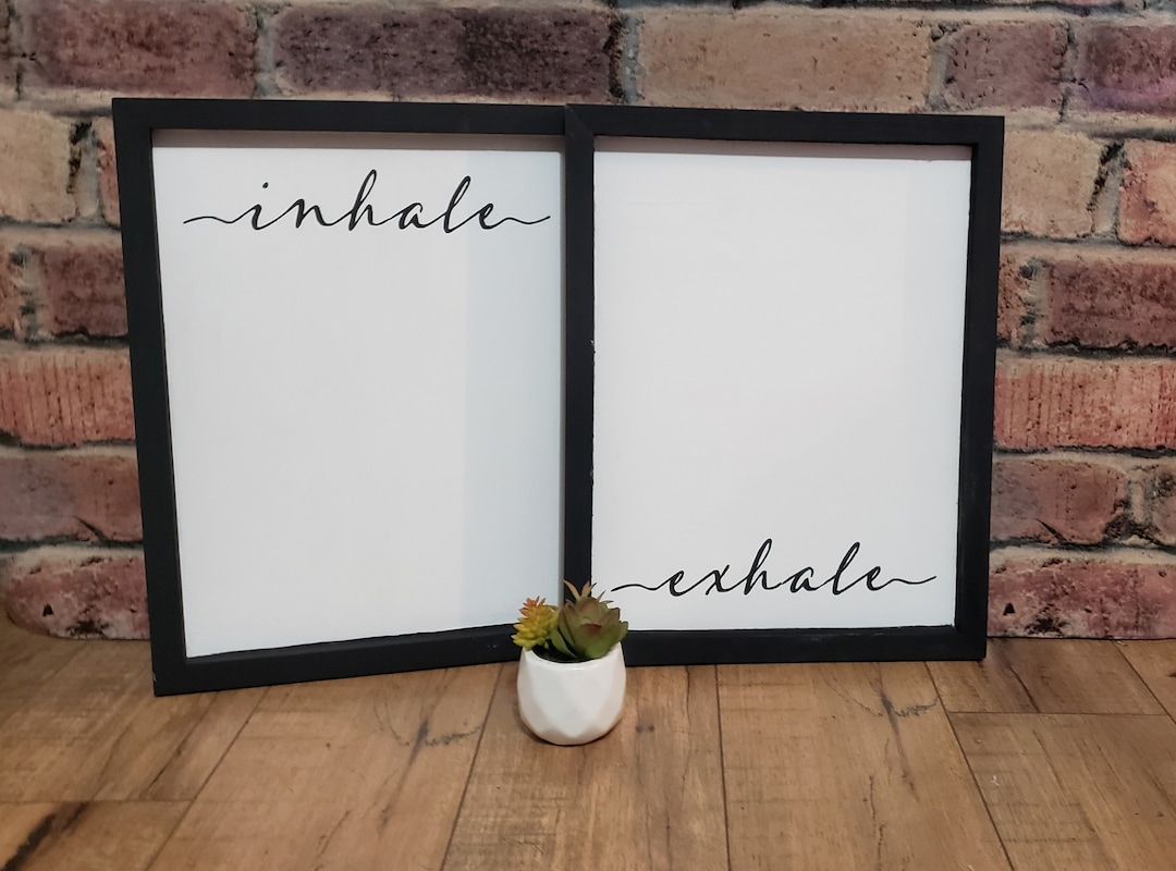 Inhale Exhale Signs; Farmhouse Signs - Etsy
