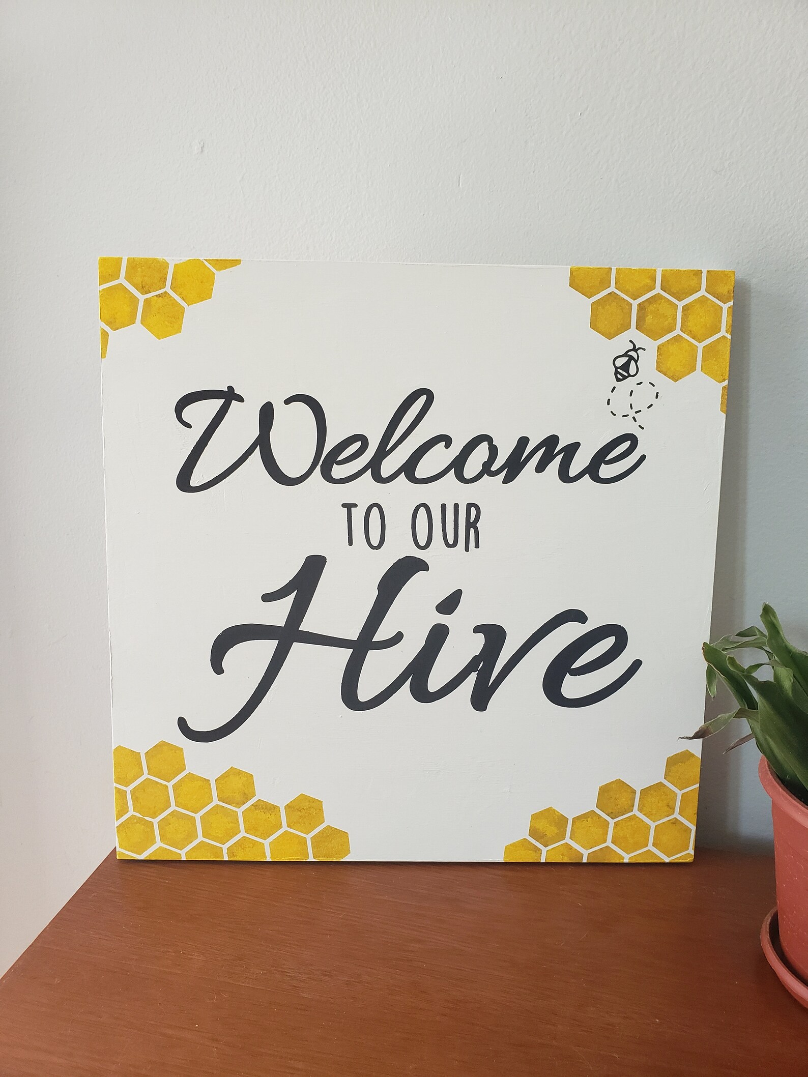 Welcome to Our Hive Sign Wood Sign Bee Decor Bumble Bee | Etsy