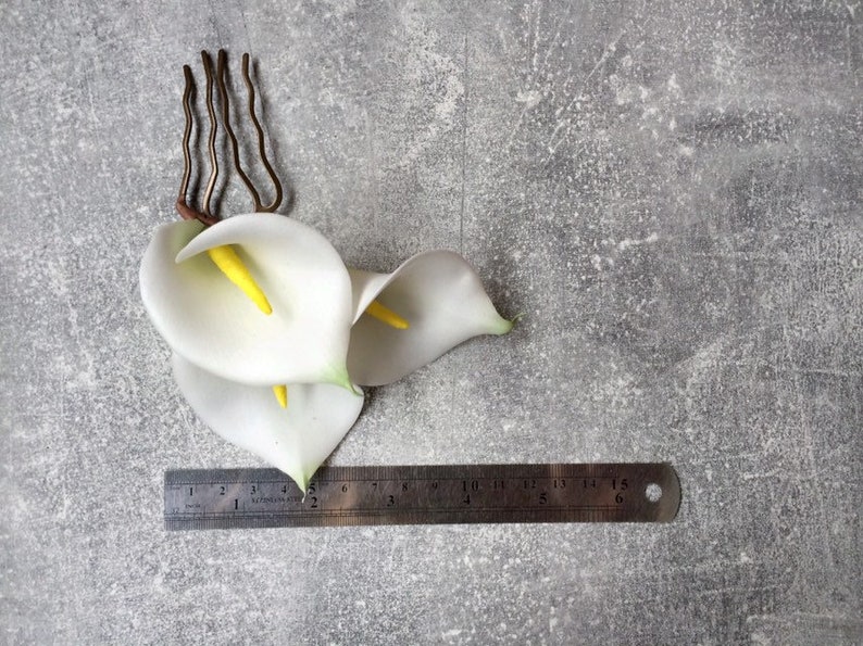 Calla Lily Hair Comb White Calla Lilies Bridal Hair - Etsy