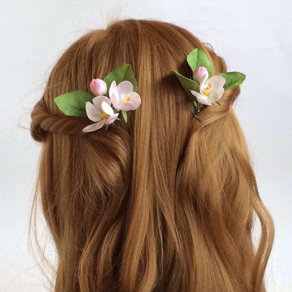 Apple Blossom Hair Pin - Etsy