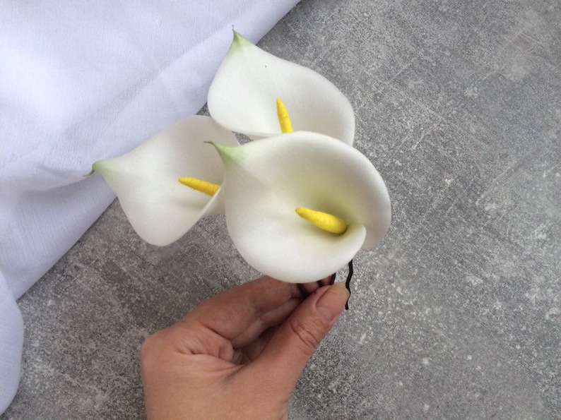 Calla Lily Hair Comb White Calla Lilies Bridal Hair - Etsy