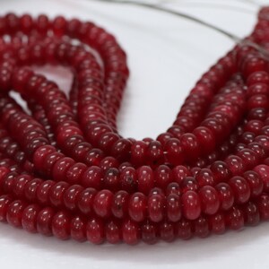 8mm Red Wine Color Quartz Smooth Rondelle Beads, 15 Inch Red Wine ...