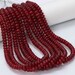 8mm Red Wine Color Quartz Smooth Rondelle Beads, 15 Inch Red Wine ...