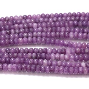 8mm Charoite Color Quartz Smooth Rondelle Beads, 15 Inch Purple Quartz ...