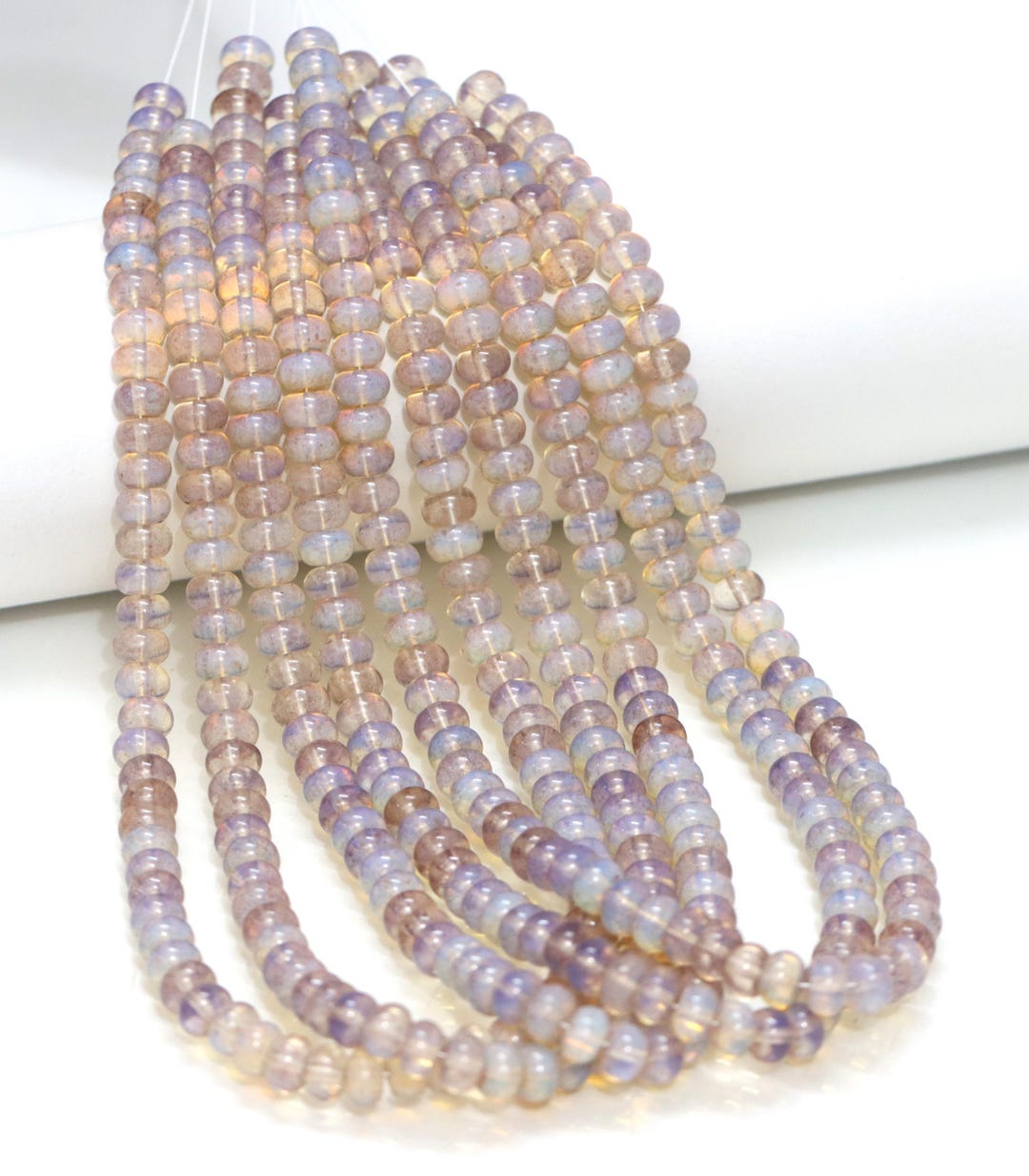 8mm Imperial Brown Color Transparent Quartz Smooth Rondelle Beads,15 ...