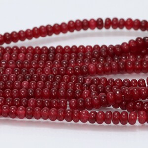 8mm Red Wine Color Quartz Smooth Rondelle Beads, 15 Inch Red Wine ...