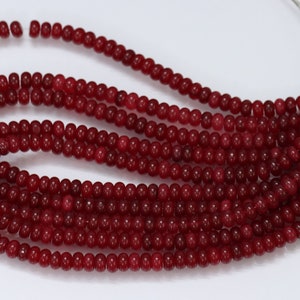 8mm Red Wine Color Quartz Smooth Rondelle Beads, 15 Inch Red Wine ...