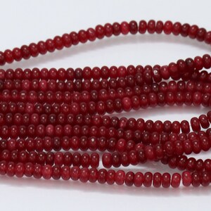 8mm Red Wine Color Quartz Smooth Rondelle Beads, 15 Inch Red Wine ...