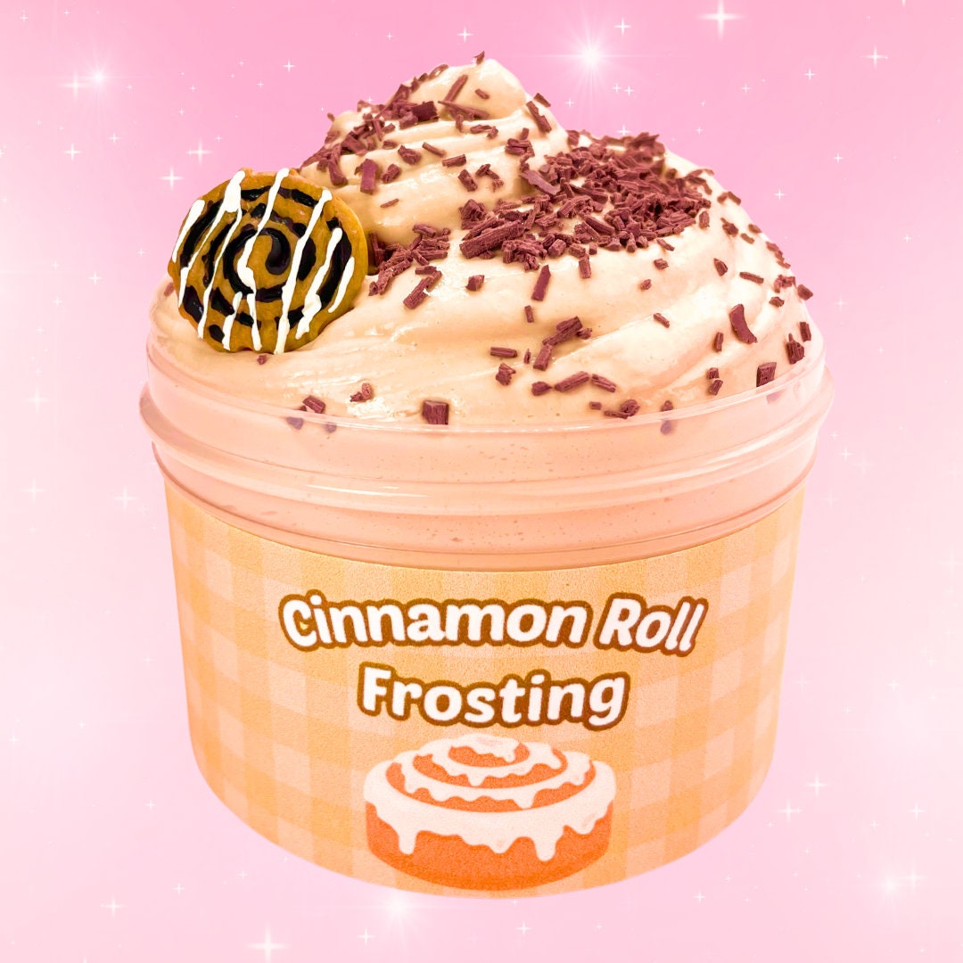 Cinnamon Roll Frosting Slime: Scented Fluffy Butter Slime With ...