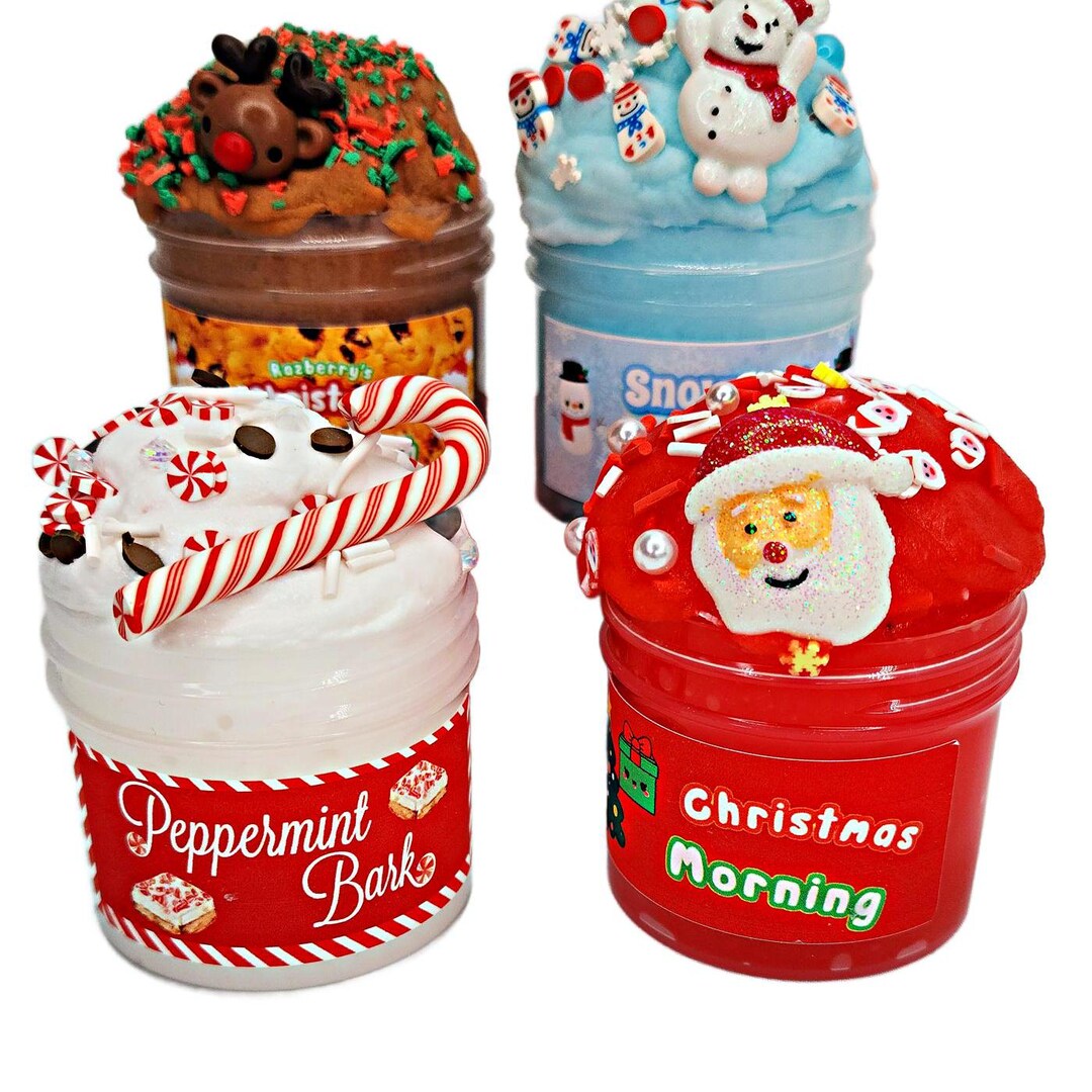 Christmas Slime Mini Bundle of 4 Slimes Santa Butter Icee and Cloud ...